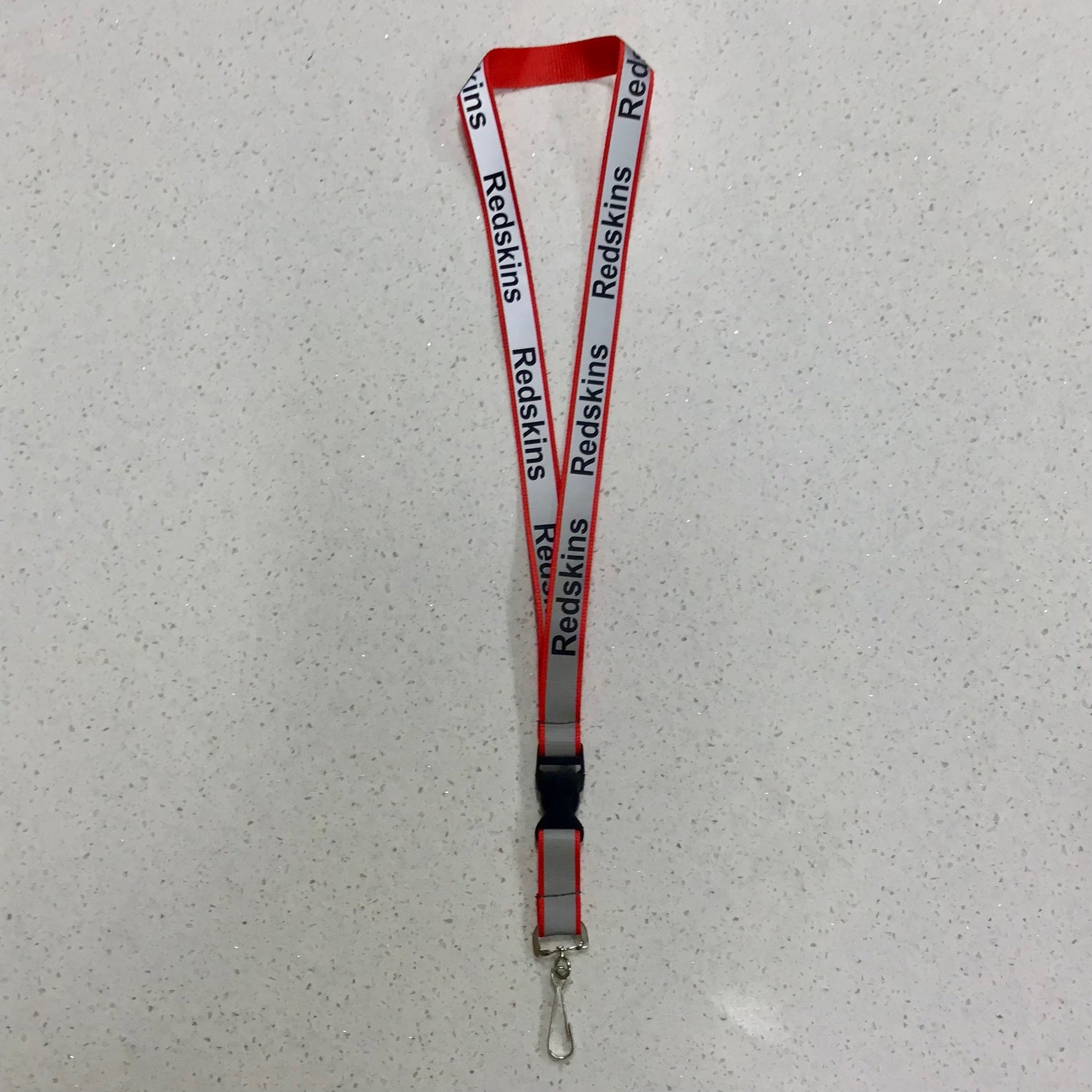 Red and Reflective Silver Lanyard | The Tomahawk Shop